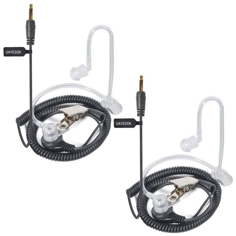 UAYESOK 1 Pin 3.5mm Secret Surveillance Earpiece, Covert Acoustic Tube ...