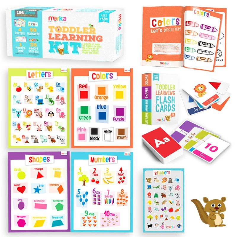 merka Toddler Flash Cards ABC Flash Cards Toddler Learning Flash Cards ...