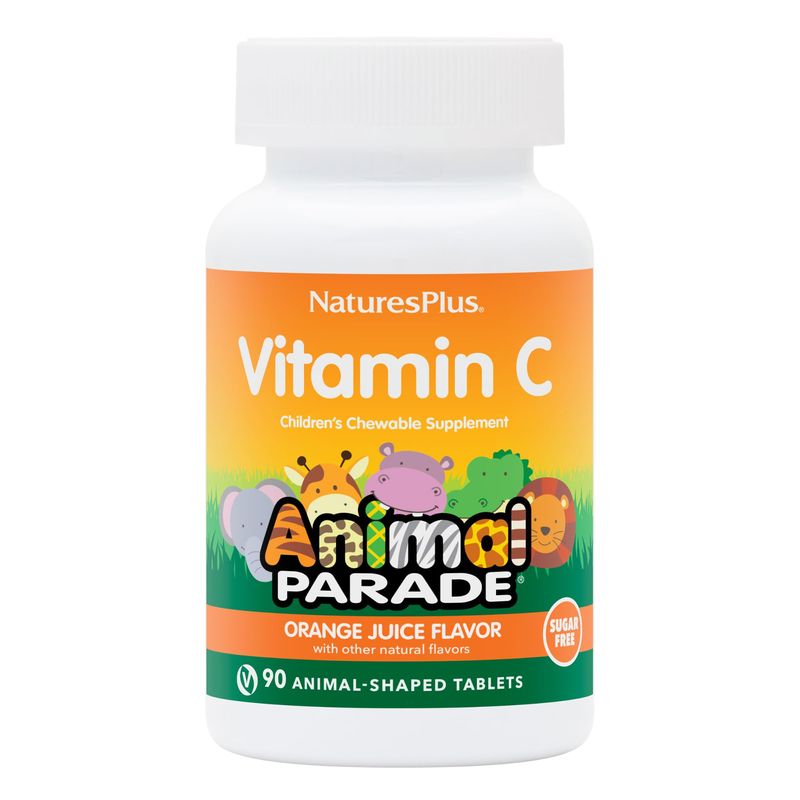 Natures Plus Animal Parade Sugar-Free Children's Vitamin C, Natural ...