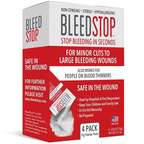 BleedStop™ First Aid Powder for Blood Clotting, Trauma Kit, Blood ...
