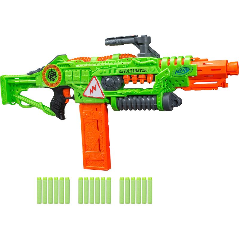 NERF Revoltinator Zombie Strike Toy Blaster with Motorized Lights ...