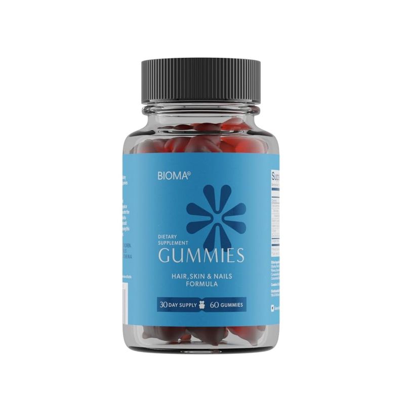BIOMA Beauty Gummies - Hair, Skin and Nails Formula - 30 Day Supply, 60 ...