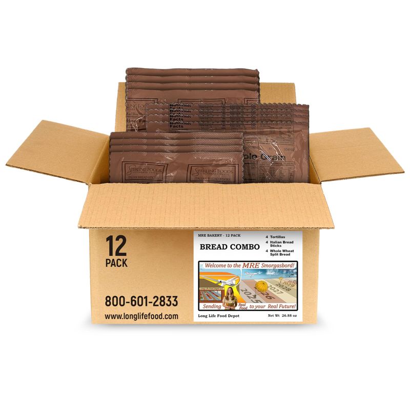 MRE Bread Variety Pack (12-Pack) – Long Shelf Life – 2023+ Production ...