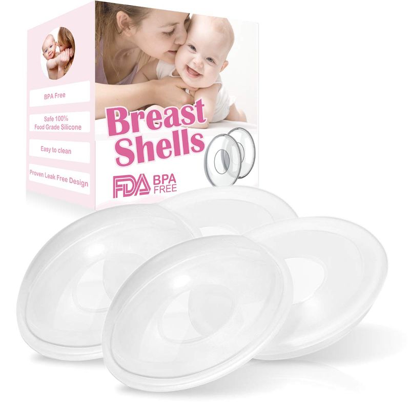 YIYEE Breast Shells Milk Saver for Breastfeeding, 4 Pack BPA Free ...