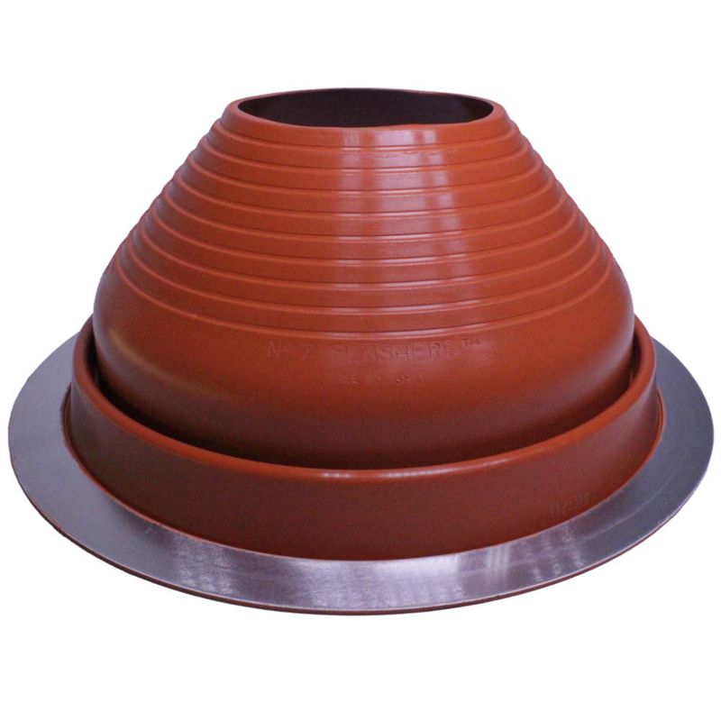 Flashers #7 Silicone High Temp Flexible Roof Jack Pipe Boot Metal ...