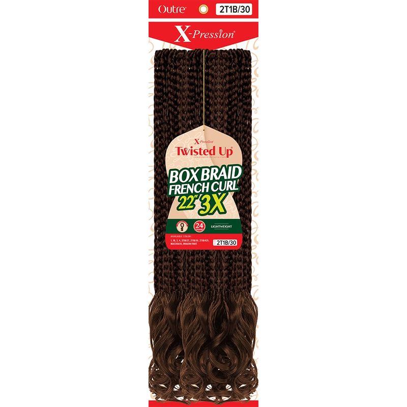 Outre Twisted Up Box Braid French Curl 22" 3X (2) - EveryMarket