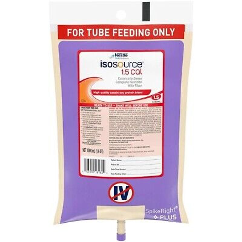 Isosource® 1.5 Cal Ready-To-Hang Tube Feeding Formula Bag - Unflavored ...