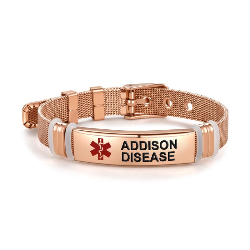 LSxAB Red Medical Alert Addison Disease Bracelet for Women Men's ...