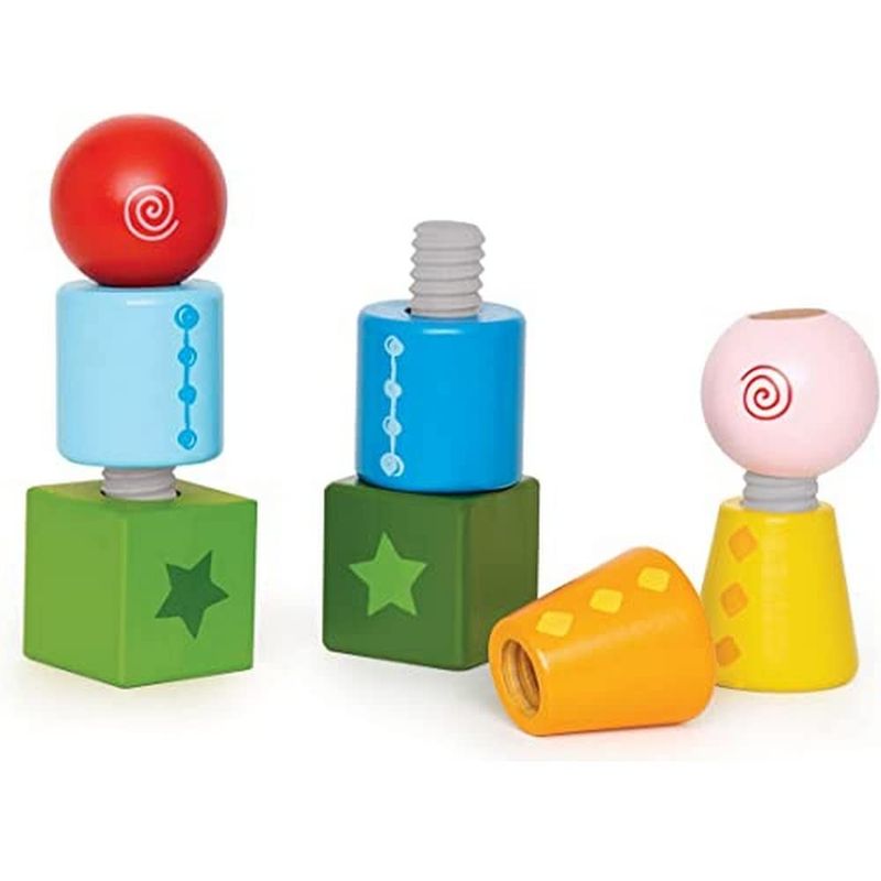 Hape Twist and Turnables Wooden Building Block Learning Set - Online ...