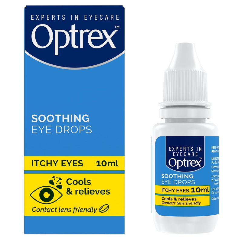Optrex™ Soothing Eye Drops, Itchy Eyes, Cools and relieves, 10ml ...