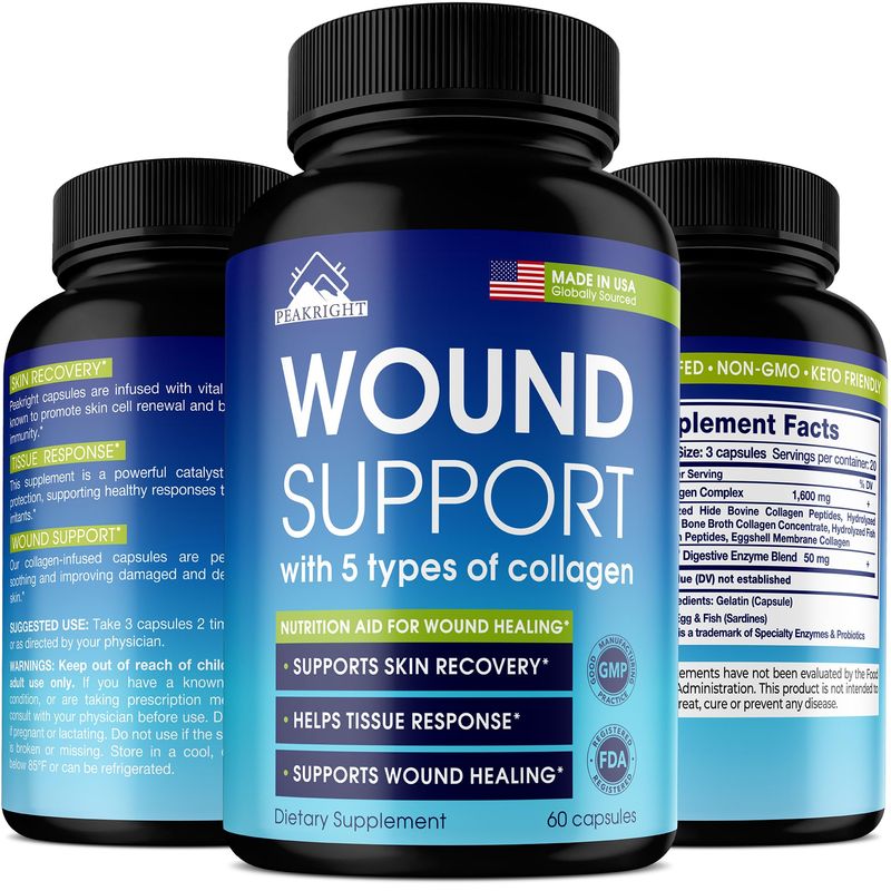 Wound Healing Natural Scar Pills - Made in USA - Scar Reduction ...