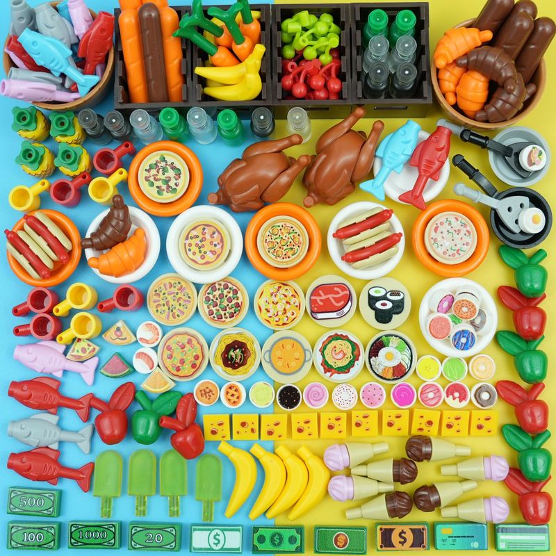 220pcs City Food Accessories Building Block, Friends-People Picnic Toys ...