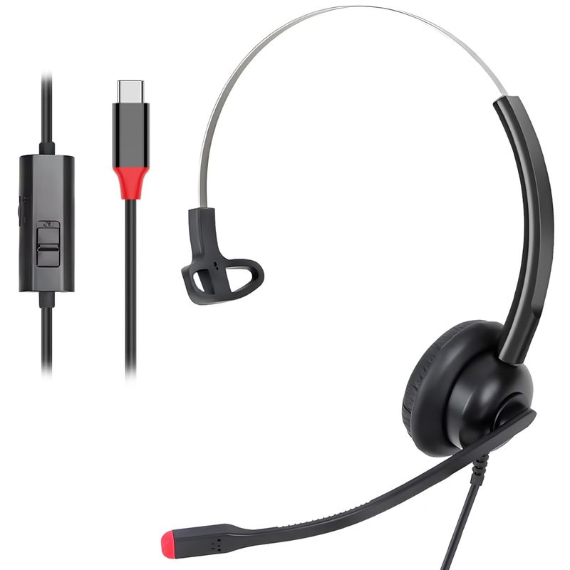 Callez Headset USB-C with Microphone, PC Headset, Type C Wired ...