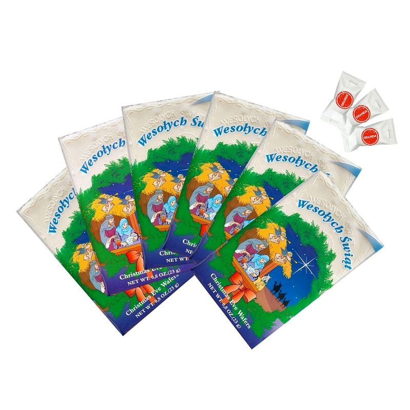 TRADITIONAL POLISH CHRISTMAS WAFERS OPLATKI Set of 30 (12 large & 18 ...