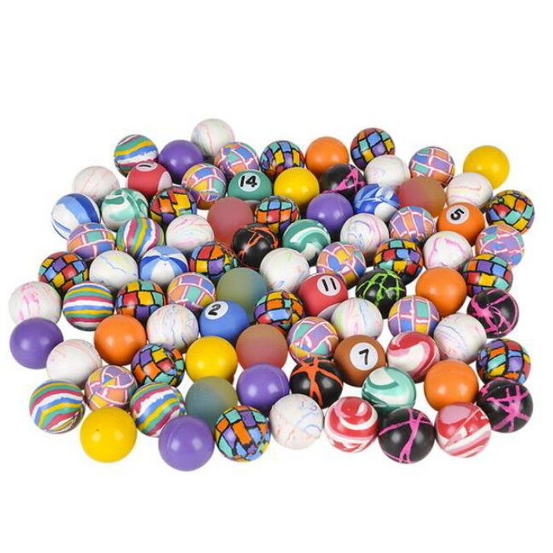 100 MIXED 27MM SUPERBALLS, HIGH BOUNCE VENDING BALLS, SUPER BOUNCY ...