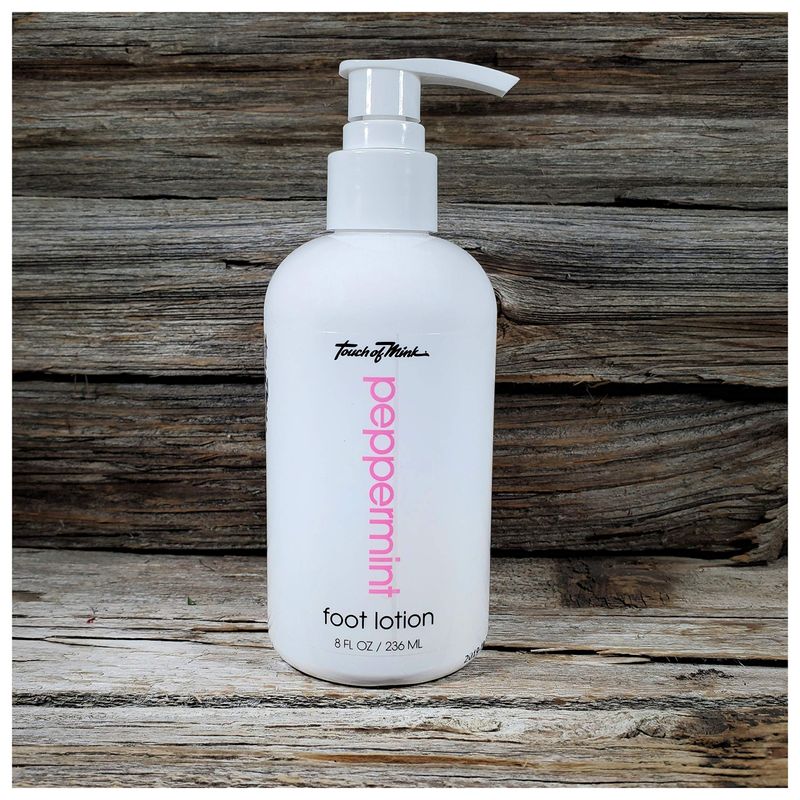 Touch of Mink Natural Foot Lotion Moisturizing Cream Peppermint 8oz ...