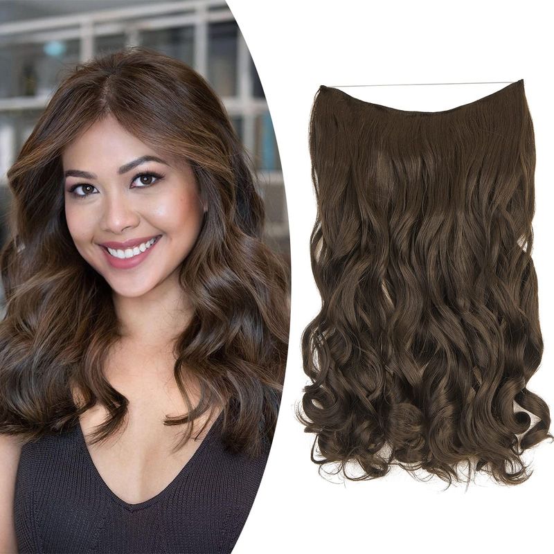 Gairyan Secret Hair Extensions with Wire 45 cm Hairpiece with ...