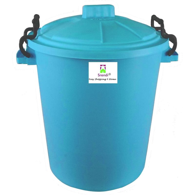 Srendi® 50L Plastic Bin/Waterfroof/Rodent Proof/Ideal for Outdoor/Animal Feed/Food/Storage/Flour ...