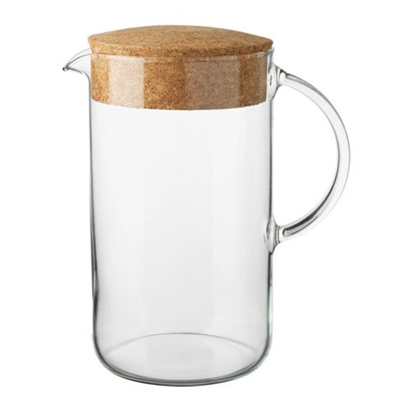 IKEA IKEA 365 + Jug with Lid, Clear Glass, Cork 30279722 Pitcher ...