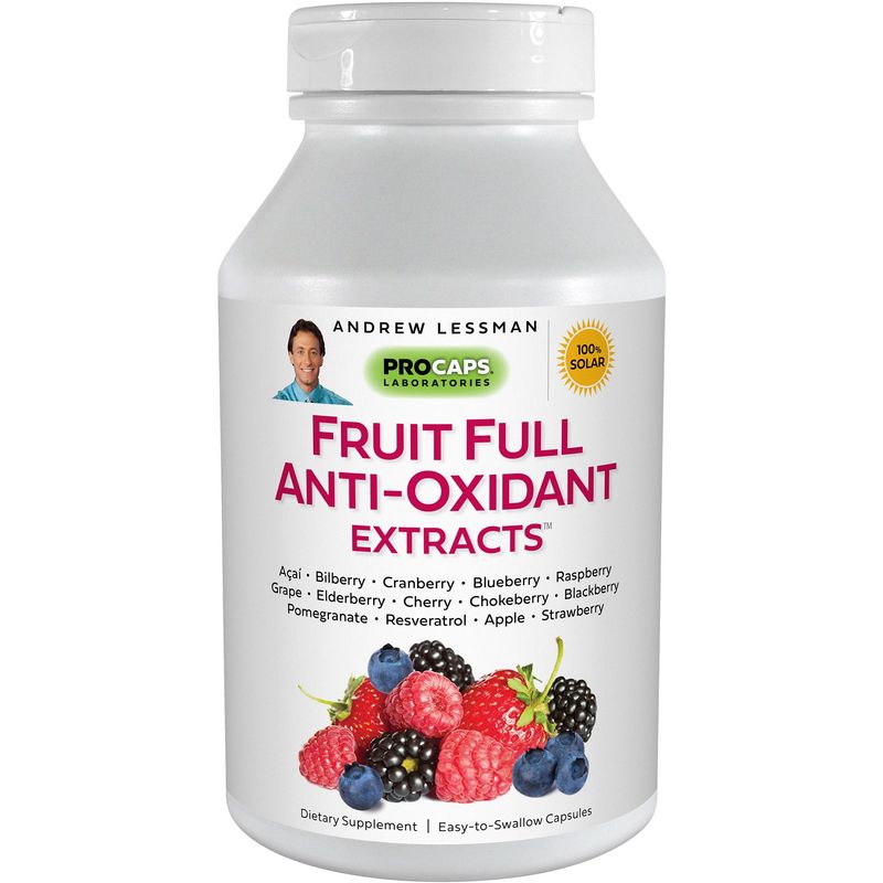 ANDREW LESSMAN Fruit Full Anti-Oxidant Extracts 180 Capsules - 14 ...
