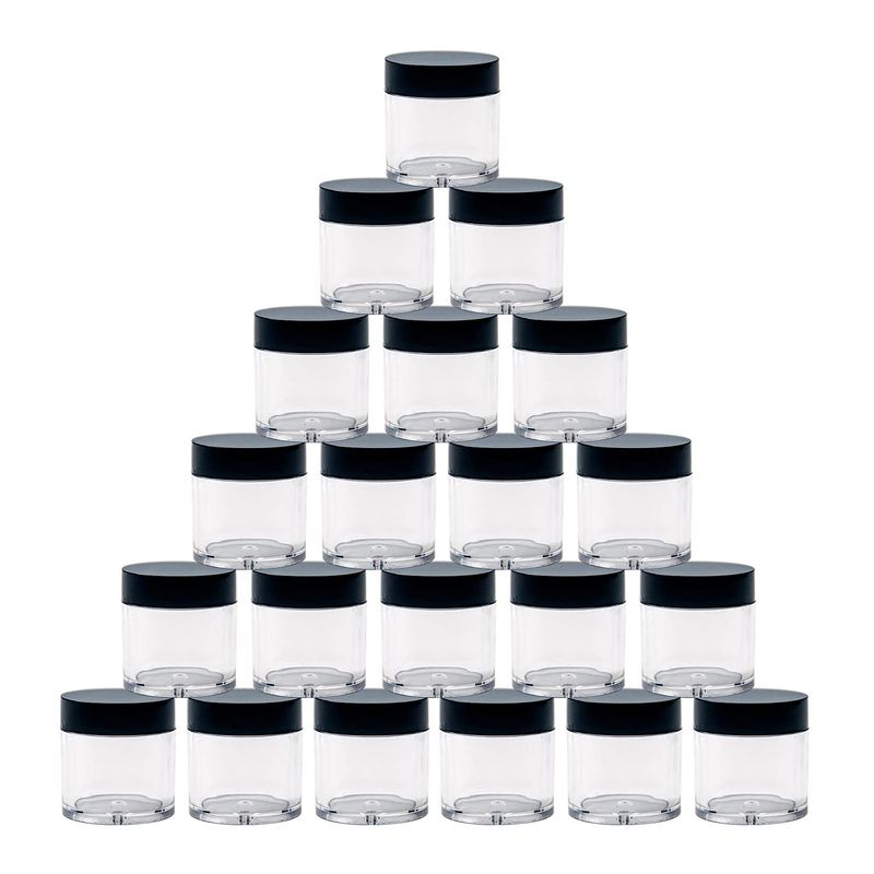 21pcs 10 Gram 10ml Jars, Sample Pots, Mini Jars With Lids, Clear Round ...