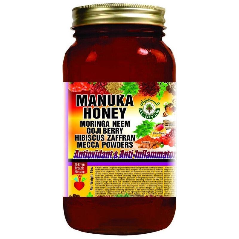 Manuka Honey With Moringa Neem Goji Berry Hibiscus Zaffran Mecca Powder ...