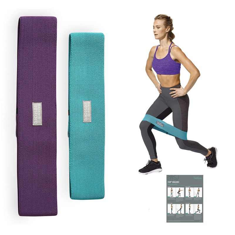 Gaiam Restore Booty Bands Resistance Loops Hip Band Circle, Set of 2 ...