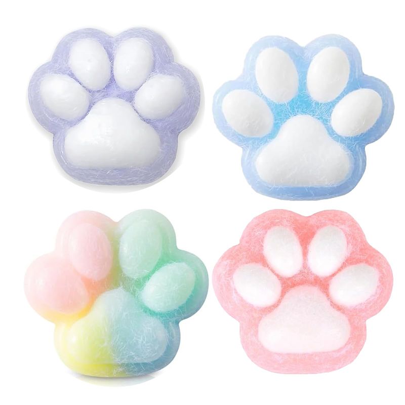 Cat Paw Toy, 4 Pieces Paw Fidget Toy, Cat Paw Fidget Toy, Funny Novelty ...