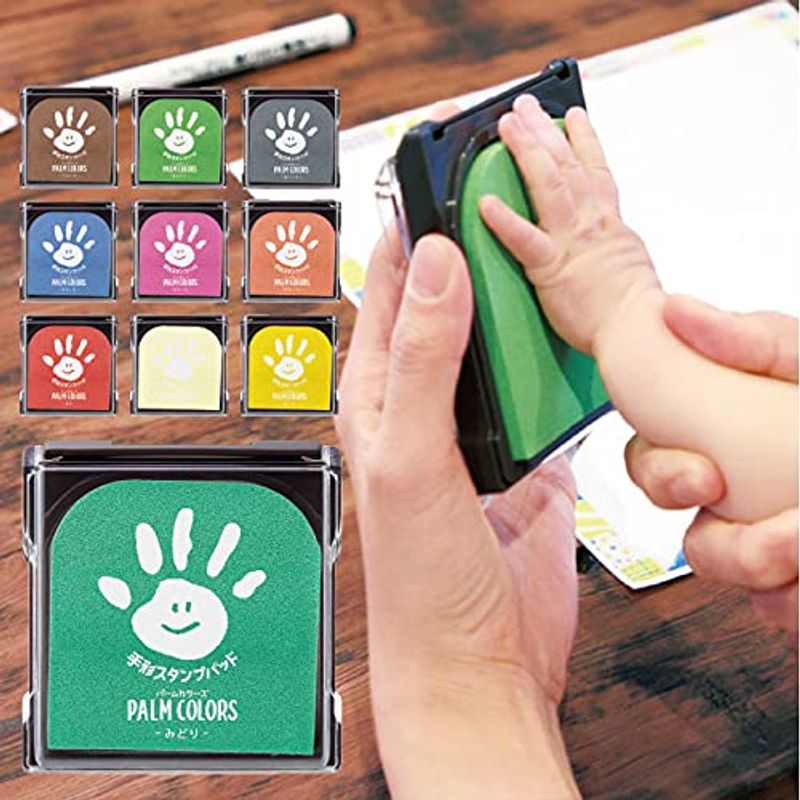 Midori Handprint Stamp, PALM COLORS Shachihata Palm Colors Stamp ...