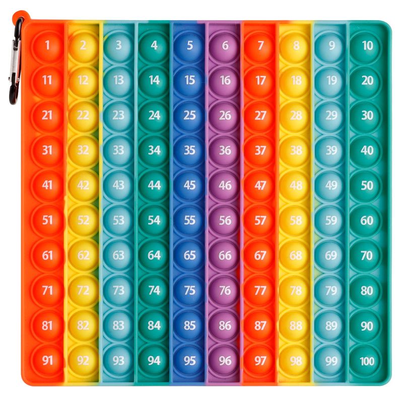 Pop On It Numbers Meinraum Poppit 1-100 Push Bubble Fidget It Toys 20 x ...