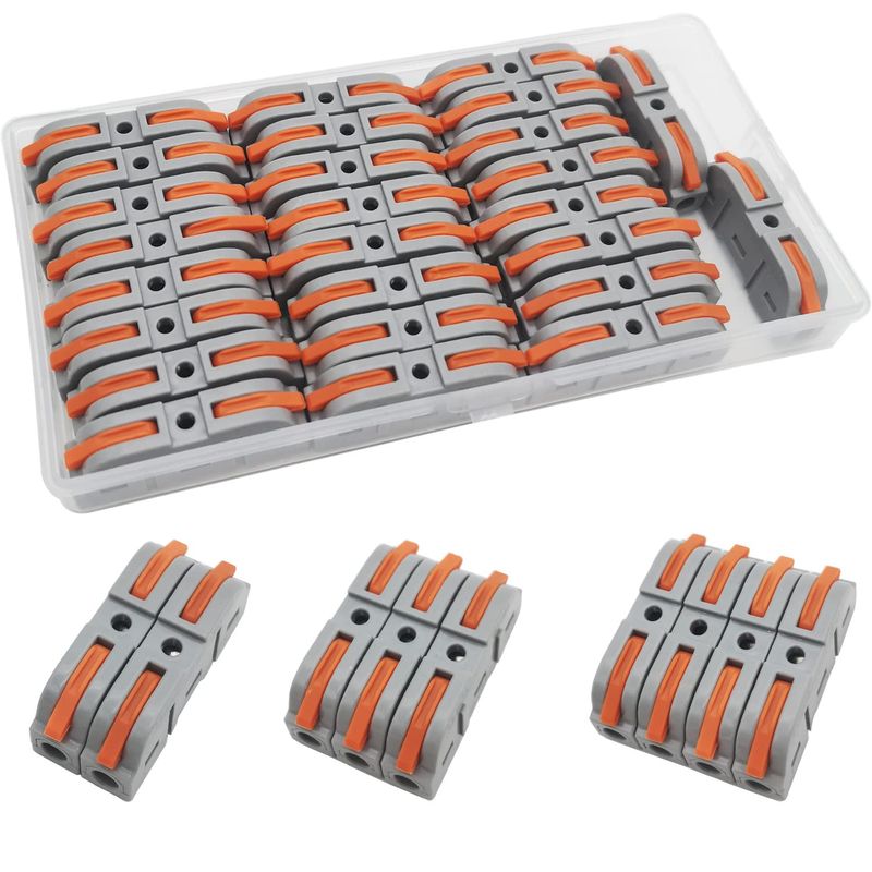 Compact Connectors Ctricalver 26pcs Spl 1 Wire Connectors Quick Terminal Block Splicing