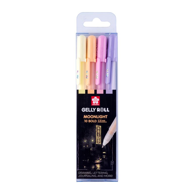 SAKURA Gelly Roll Moonlight Gel Pen Set Sunrise | 4 Opaque Pastel ...