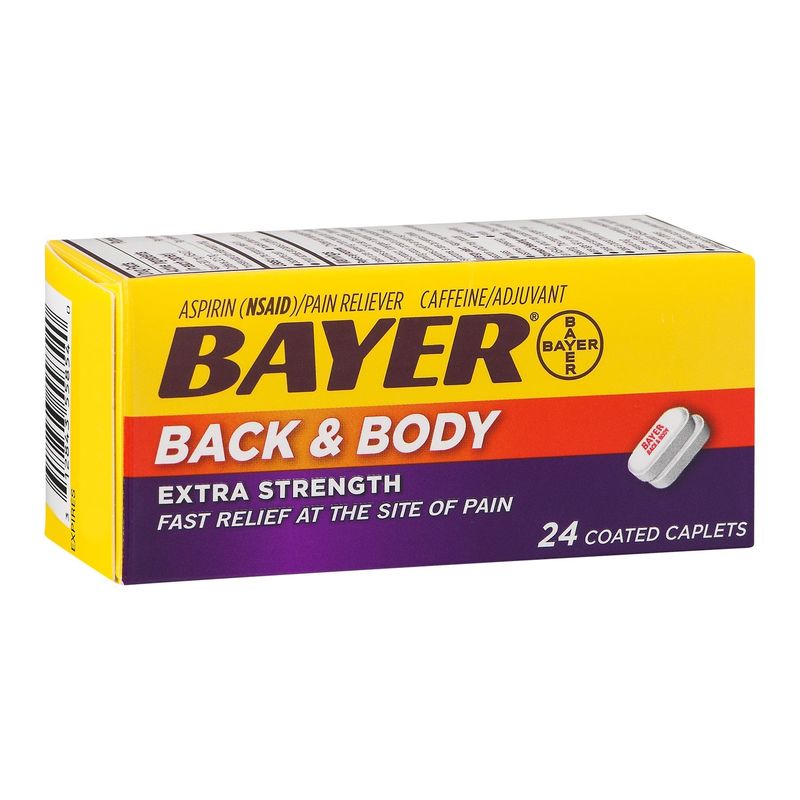 Bayer Back & Body Aspirin 500mg Coated Tablets, Pain Reliever with 32 ...