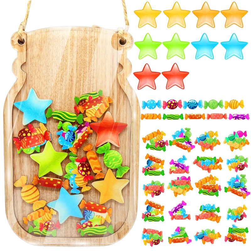 42Pcs Reward Jar for Kids, Classroom Reward Jar Star Jar Reward System ...