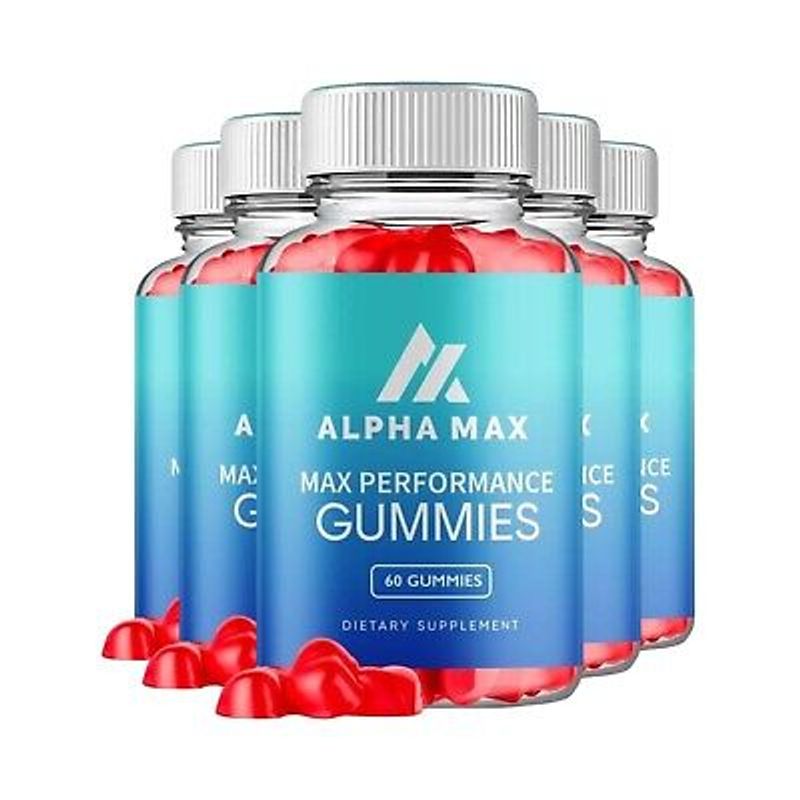 5-Pack Alpha Max Performance Gummies for Men, AlphaMax Gummies - 300 ...