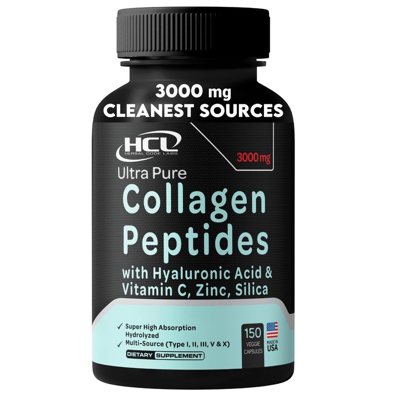 Collagen Peptides Powder with Vitamin C & Hyaluronic Acid - Organic ...