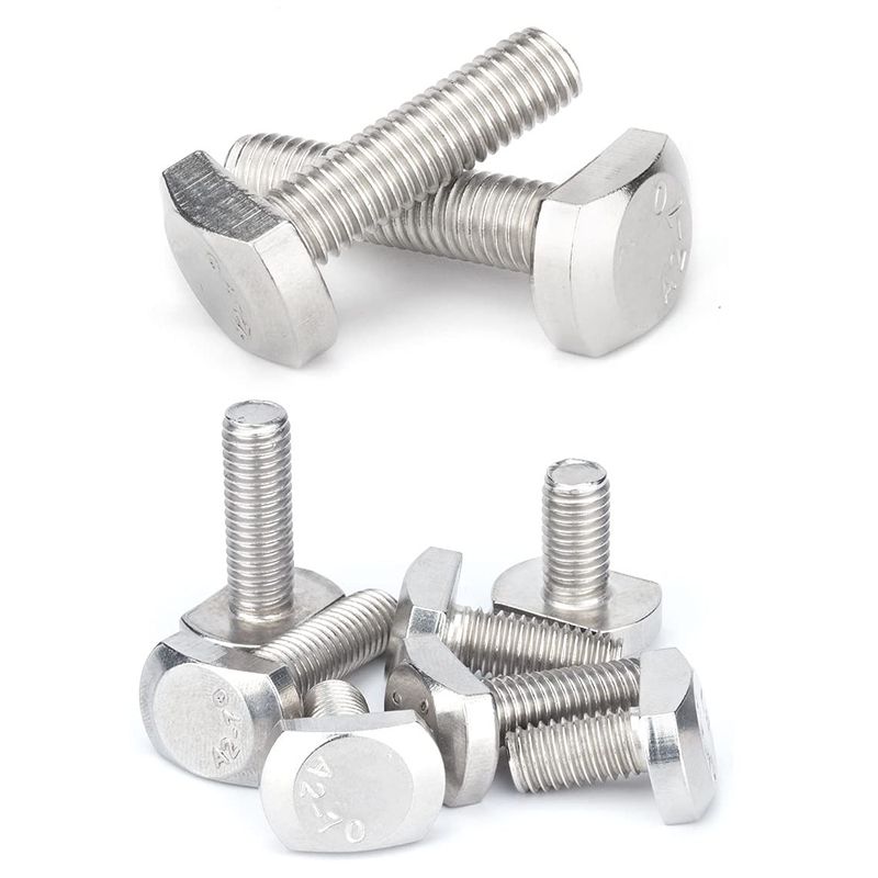 ANSIEDIO Stainless Steel T-bolt T-slot Bolts T-shaped Pressure Plate ...