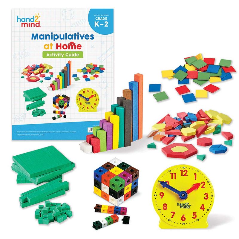 hand2mind Take Home Math Manipulatives Kit for Kids Grade K-2, with ...