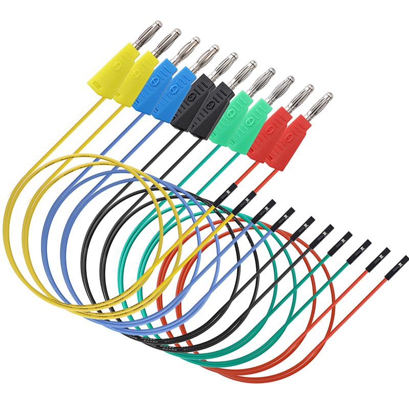 Sumnacon Banana Plug Breadboard Wires 10Pcs Stackable Banana Plug to ...