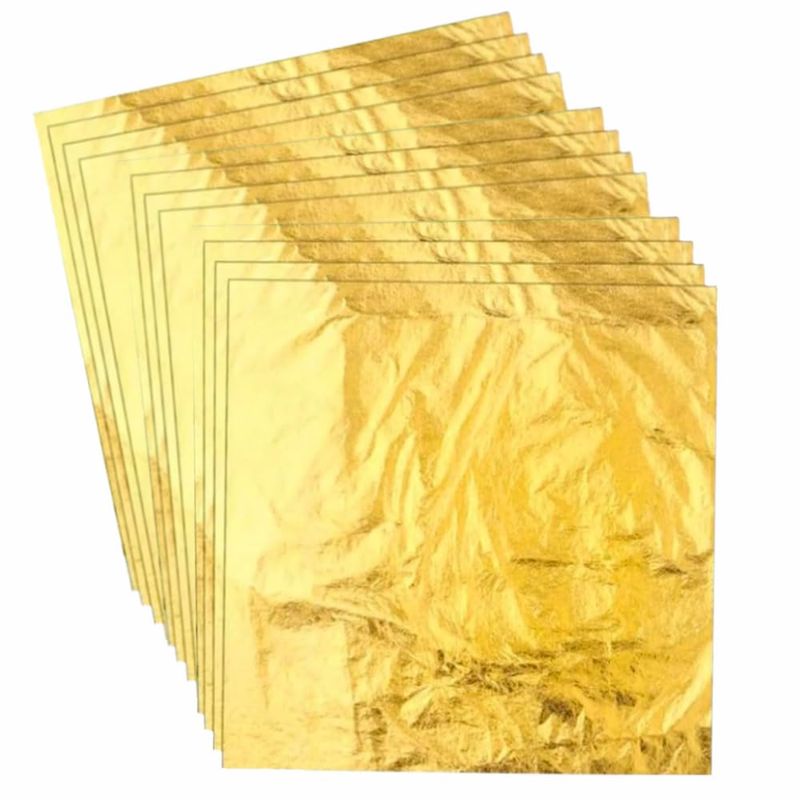 Gold Leaf Sheets for Art, 200 Pcs Gold Foil Sheets for Painting, Resin ...