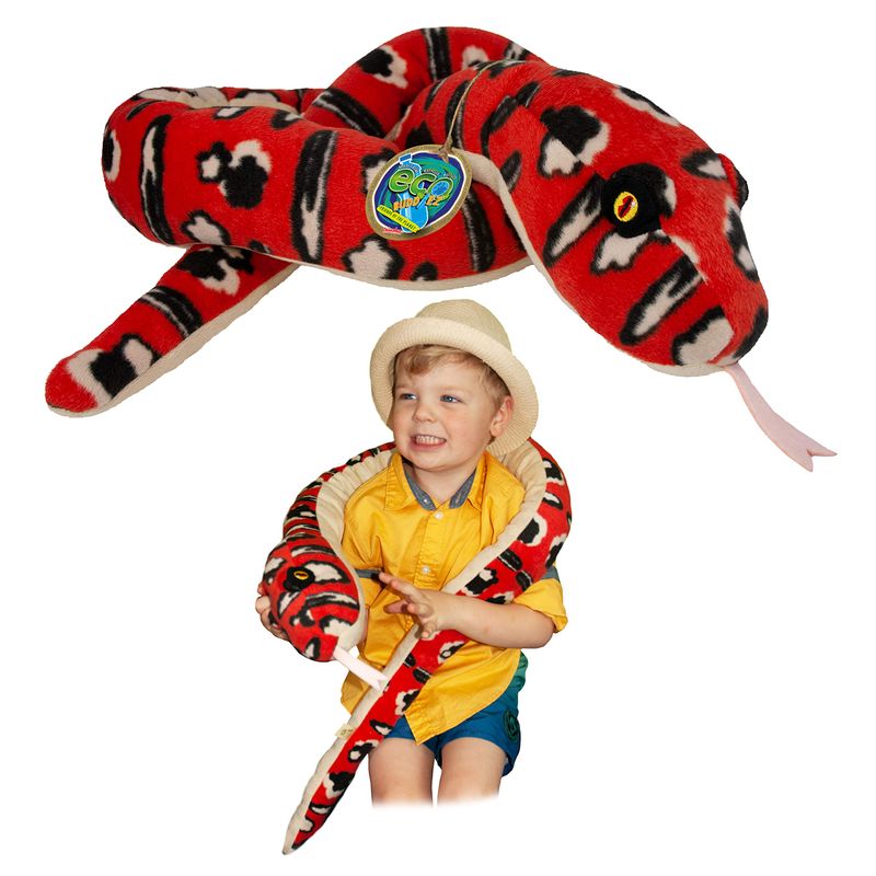 EcoBuddiez Snakes - Red Tree Python from Deluxebase. 140cm Plush Snake ...