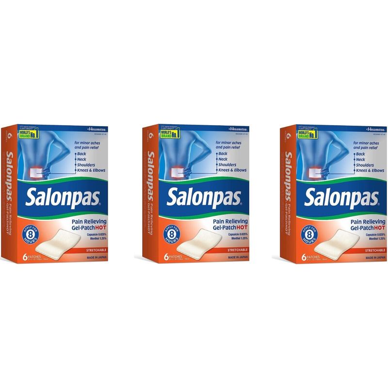Salonpas Hot Gel Patch 6ct (3 Pack) - Online Marketplace - EveryMarket