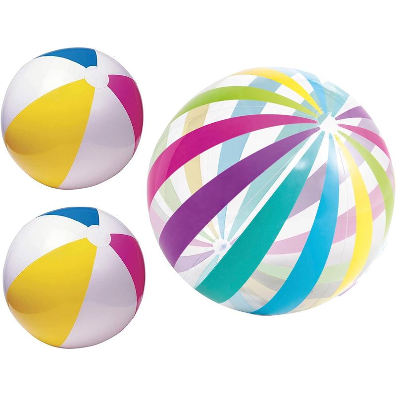 LINE42 Big Beach Ball Set for Summer Pool or Beach - One Jumbo Giant 42 ...
