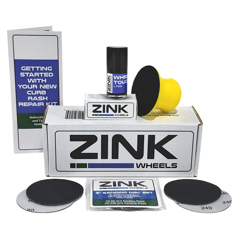 Premium Tesla Wheel Curb Rash Repair Kit for Model Y 20-inch Black ...