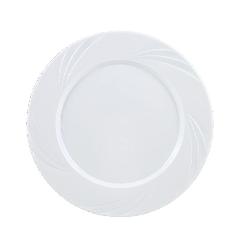 Newbury White Plastic Luncheon Plates, 9.5" (Pack of 15) - Disposable ...