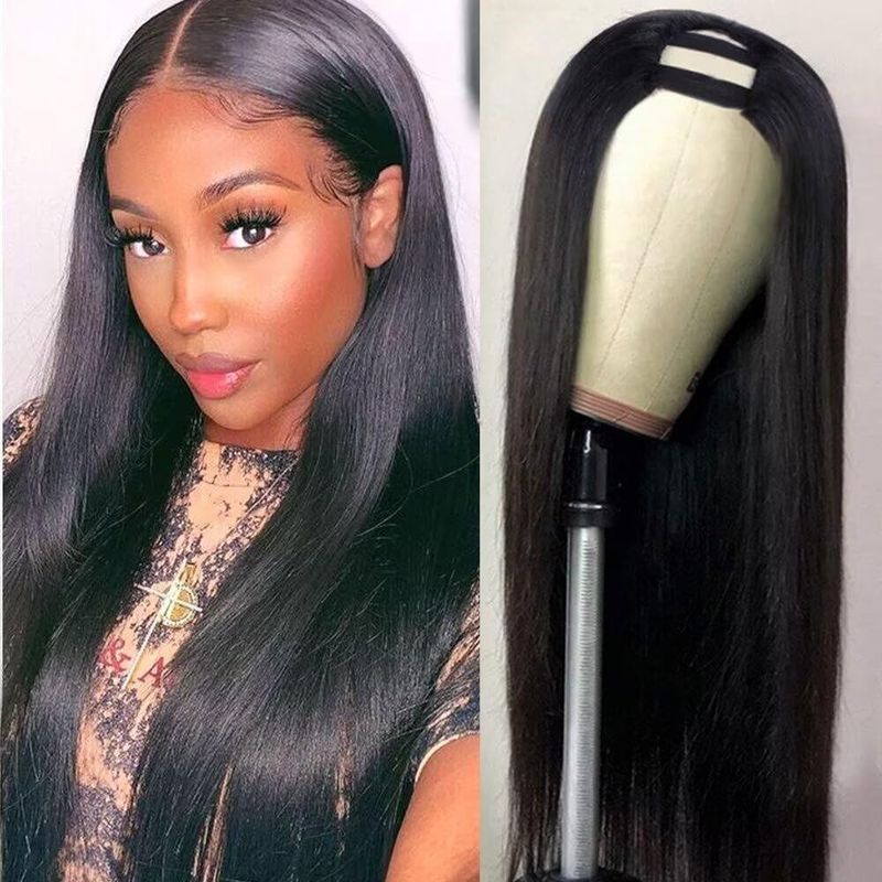 U Part Human Hair Wig Straight U Part Wig Brazilian Virgin Human Hair ...