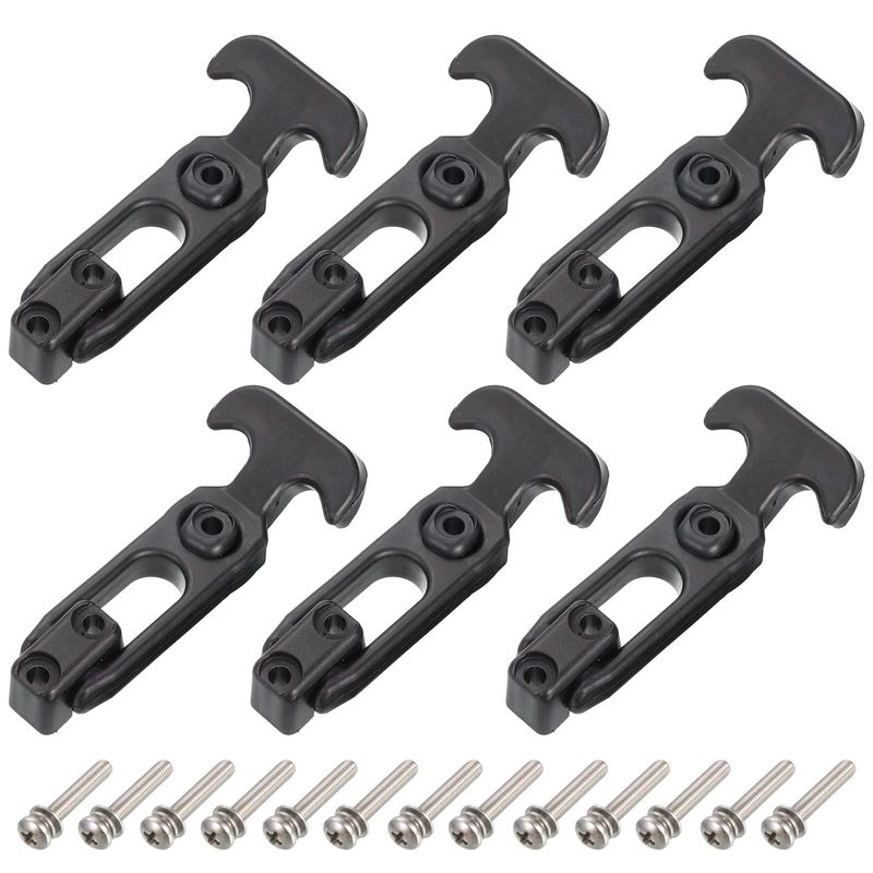 sourcing map 6 Set Rubber Flexible T-Handle Draw Latches 4.4 Inch Latch ...