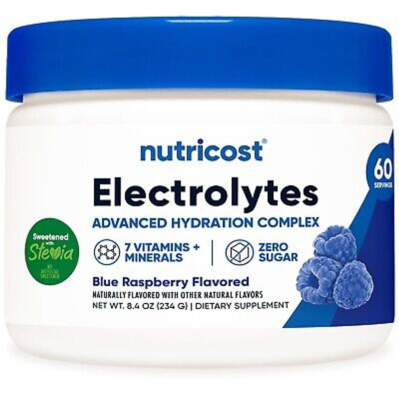 Nutricost Electrolyte Complex Hydration Powder (60 Servings, Blue ...