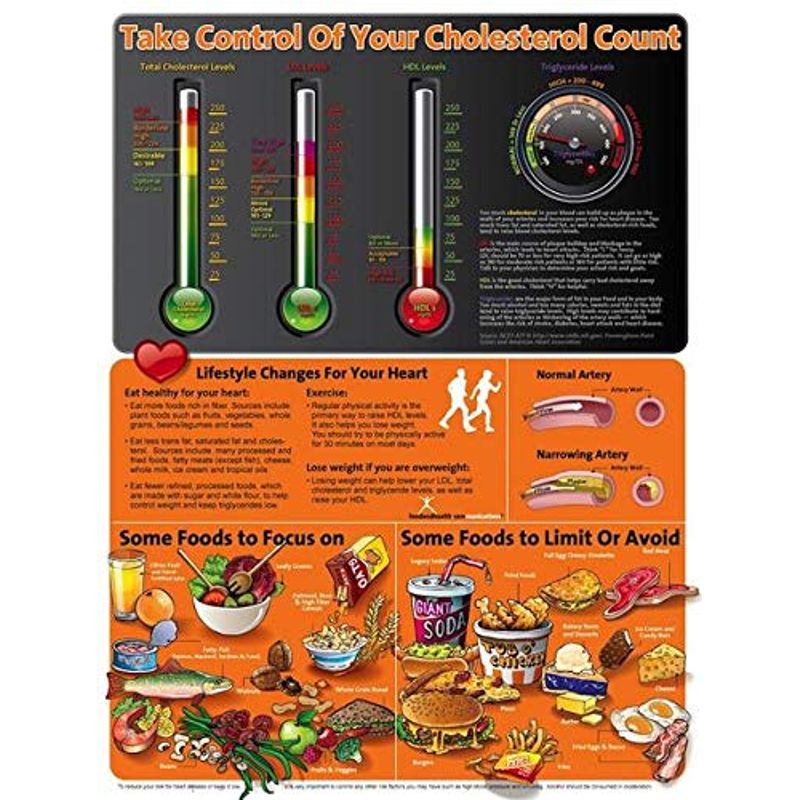 About Your Cholesterol Poster 18" x 24" Laminated - EveryMarket