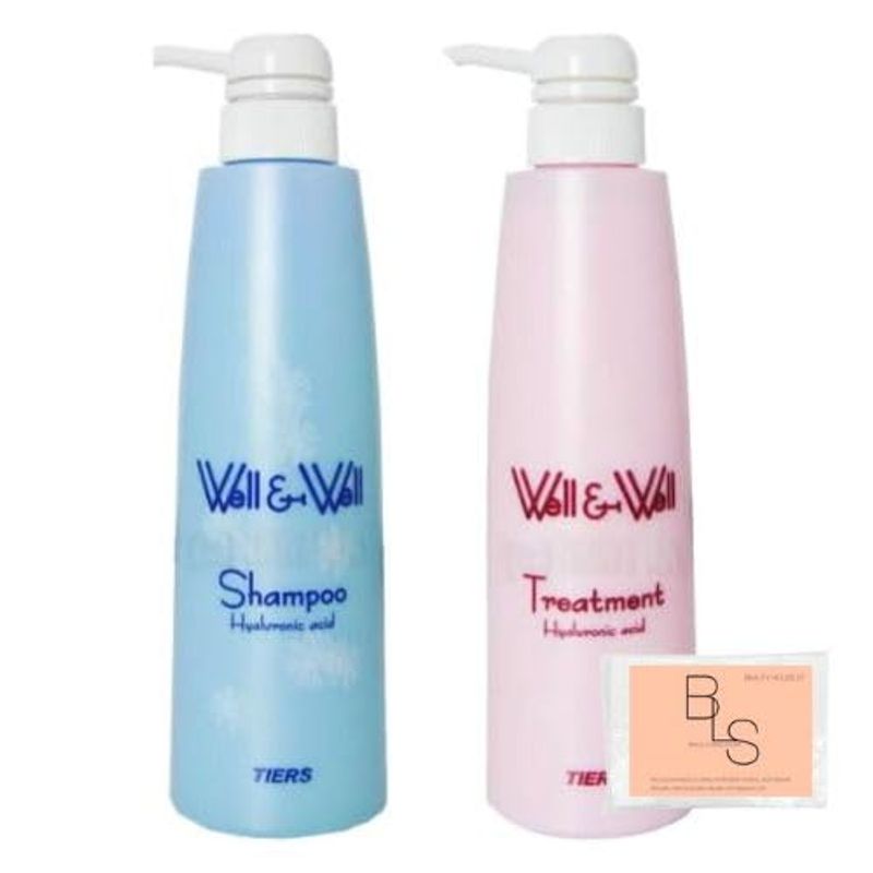 Well & Well Shampoo Treatment Set, 16.9 fl oz (500 ml) Each with ...